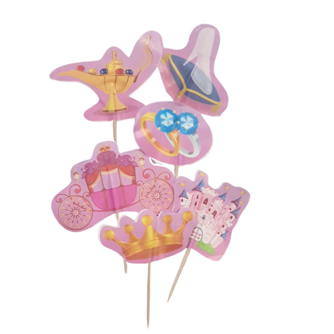 Enchanting Princess-Themed Cake Toppers – 12 Piece Set – Krazy-Things.com